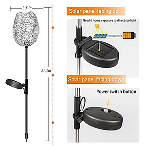 Solar Outdoor Lights 2 Packs,Garden Decor Pathway Lights Anzid Landscape Lighting Waterproof for Outside Backyard Fence Lawn Patio