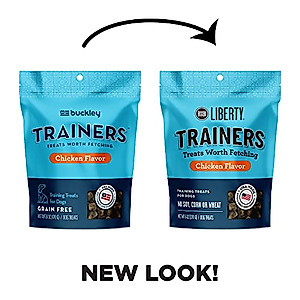 BIXBI Liberty Trainers, Chicken (6 oz, 1 Pouch) - Small Training Treats for Dogs - Low Calorie and Grain Free Dog Treats, Flavorful Pocket Size Healthy and All Natural Dog Treats