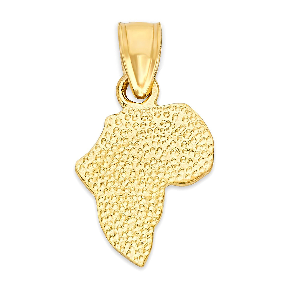 10k Real Solid Gold Dainty Africa Pendant, African Jewelry Gifts for Her