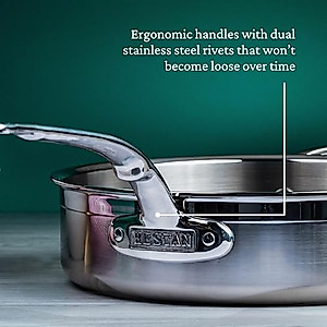 Hestan - ProBond Collection - Professional Clad Stainless Steel Sauté Pan, Induction Cooktop Compatible, 3.5 Quart