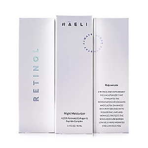 Retinoid Cream - 4.25% Retinol Night Moisturizer for Face & Neck with Collagen, Peptides & Hyaluronic Acid - Anti Aging Wrinkle Cream, Improves Skin Tone & Texture, 1.4 oz