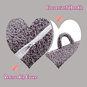 MOMCAYWEX Kids Snuggly-Soft Sherpa Chair, Cuddly Toddler Foam Chair for Boys and Girls, Grey