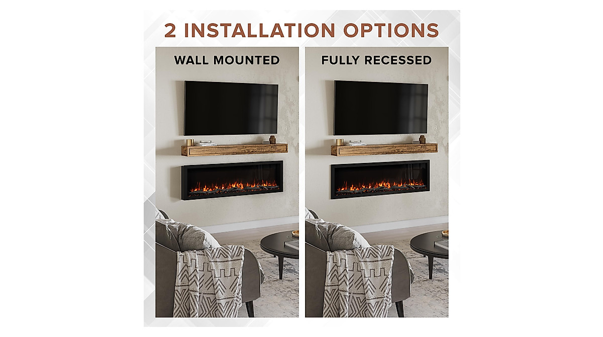 Modern Ember 72" Smart Linear Electric Fireplace