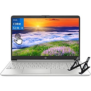 HP 2023 Newest 15.6" Touchscreen Laptop, 12th Gen Intel i3-1215U(Up to 4.4GHz, Beats i5-1135G7), 8GB RAM, 256GB SSD, Intel UHD Graphics,11 H Battery Life, Bluetooth, Wi-Fi, HDMI, Win 11 Home S