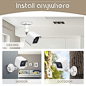 Wall Mount for Wyze Cam V3 , Outdoor and Indoor Weatherproof Protective Housing with 360 Degree Adjustable Mount Bracket, Home Security Camera System Accessories (WHITE-3Pack)