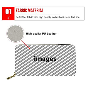 Mumeson Women RFID PU Leather Zip Around Wallet Corgi Print Clutch Travel Purse