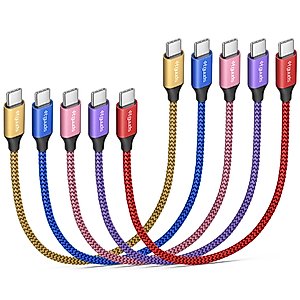 etguuds Color USB C to USB C Cable 3ft, 5 Pack PD 60W Fast Charging Type C to Type C Charger Cable for Samsung Galaxy S23 S22 S21 S20 Ultra 5G, Z Fold Flip 5 4 3, Note 20, Pixel 7 6 Pro, USB C Laptop