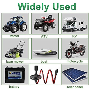 OYMSAE SAE Power Socket Sidewall Port Quick Connect Solar Panel Flush Mount Connector Plug Cable 12AWG SAE Connector Cable with 8 Screws for Solar Generator Battery Charger (2 Pack)