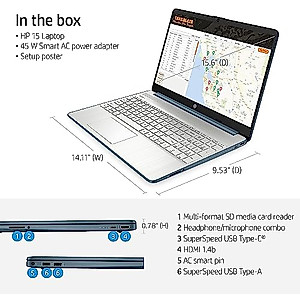 HP 15.6" FHD Busienss Laptop Newest, AMD Ryzen 5 5500U 6 core(Beat i7-1160G7), 16GB RAM, 1TB PCIe SSD, AMD Radeon Graphics, WiFi, Windows 11 + GM Accessory