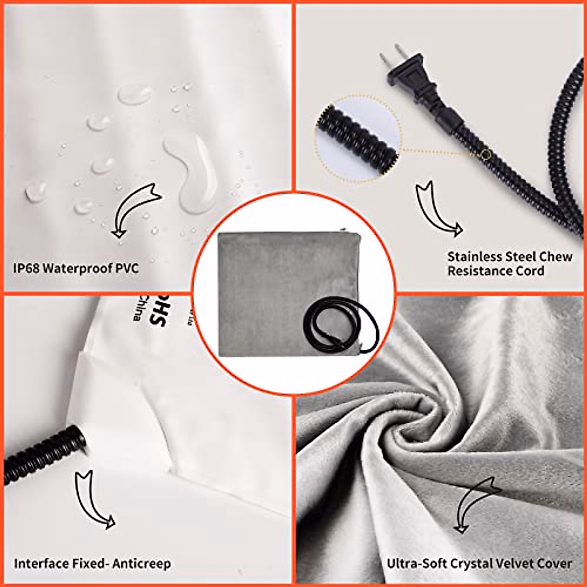 Toozey Heated Cat House for Winter, Indoor/Outdoor Weatherproof Cat House with Heated Pet Pad, Providing Safe Feral Outdoor Cat House for Cats or Small Dogs, Easy to Assemble Cat Shelter