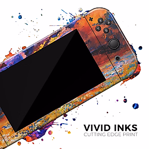 Design Skinz - Compatible with Nintendo Switch OLED Console Bundle - Skin Decal Protective Scratch-Resistant Removable Vinyl Wrap Cover - Oil Painted Meadow