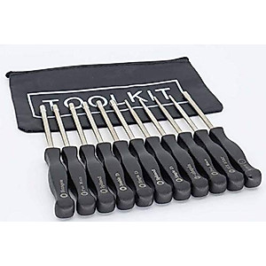 11 Pcs Carburetor Adjustment Tool Screwdriver Kit for Common 2 Cycle Carburator Adjusting Small Engine Carb Tune up Adjusting Tool, Carburetor Adjuster Tool - Carb Tool Kit (band black Tool bag)