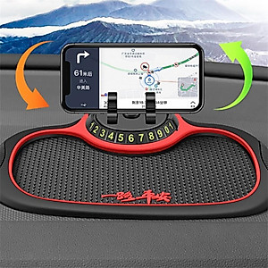 Flewsail Phone Mat, Flewsail Multifunction Car Anti-Slip Mat Auto Phone Holder, Silicone Car Phone Holder Pad Mat Dashboard Antislip Stand, Anti Skid Car Dashboard Sticky Pad (Black)