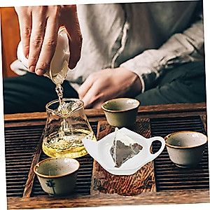 KICHOUSE 2pcs Tea Bag Saucer Ring Tray for Jewelry Keychain Holder Condiment Holder Tea Bag Holder for Cup Tea Bag Storage Tray Appetizer Plates Small Teabag Coasters Tea Coasters Container