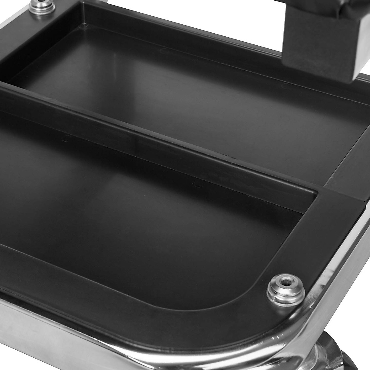 AR7451B Torin Heavy Duty Rolling Creeper Garage/Shop Seat: Padded Mechanic Stool with Tool Tray Storage and Cup Holder, Black