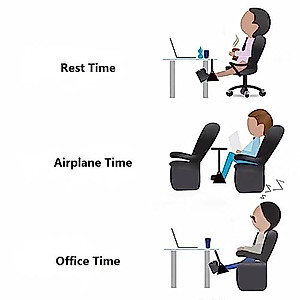 Airplane Travel Footrest Portable Foot Hammock for Long Flight Bus Train Office Home -Foot Rest Under Desk for Office Helps to Prevent Swelling and Soreness