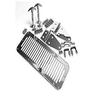 Smittybilt Complete Hood Set (Stainless Steel) - 7499