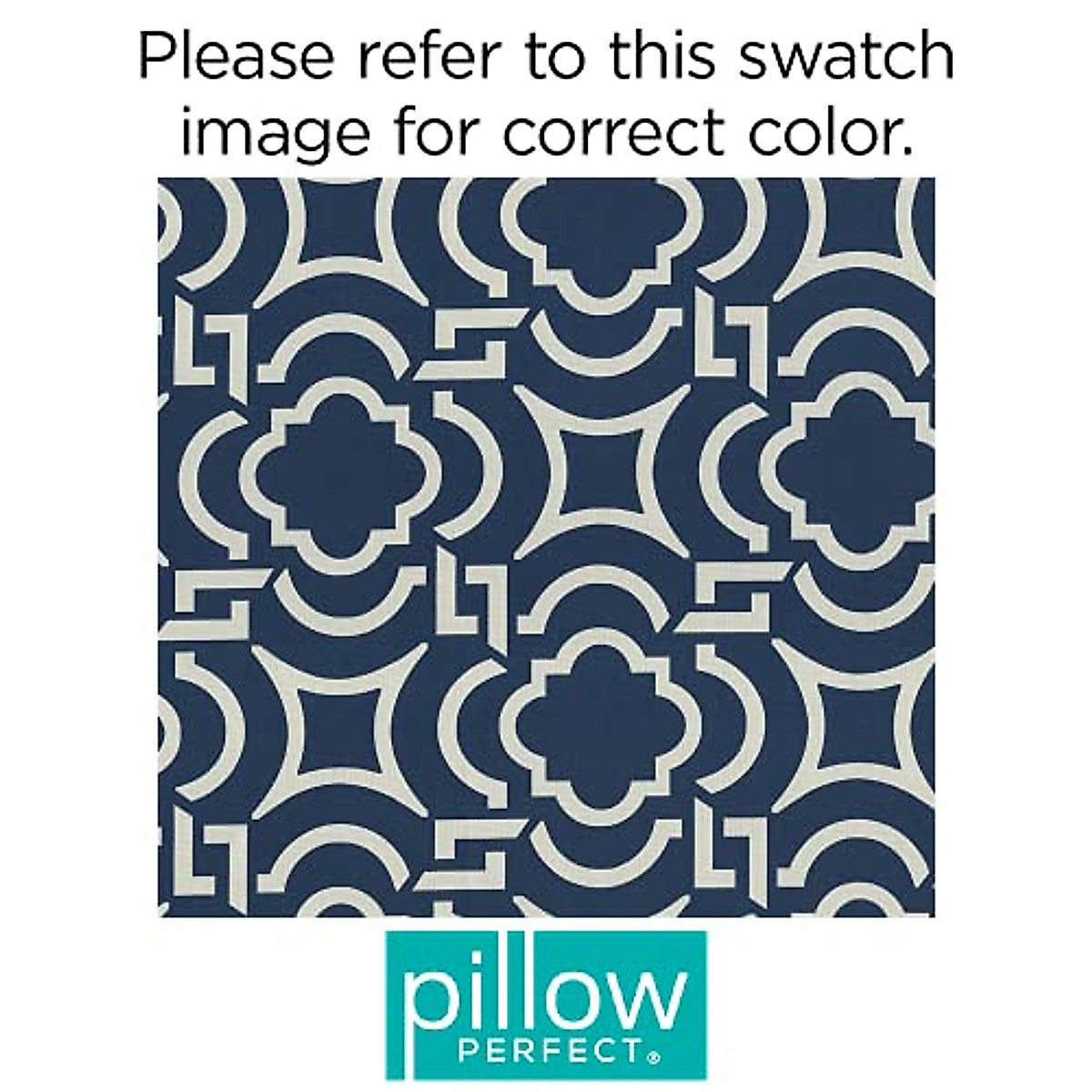 Pillow Perfect Outdoor/Indoor Carmody Navy Bench/Swing Cushion, 1 Count (Pack of 1), Blue