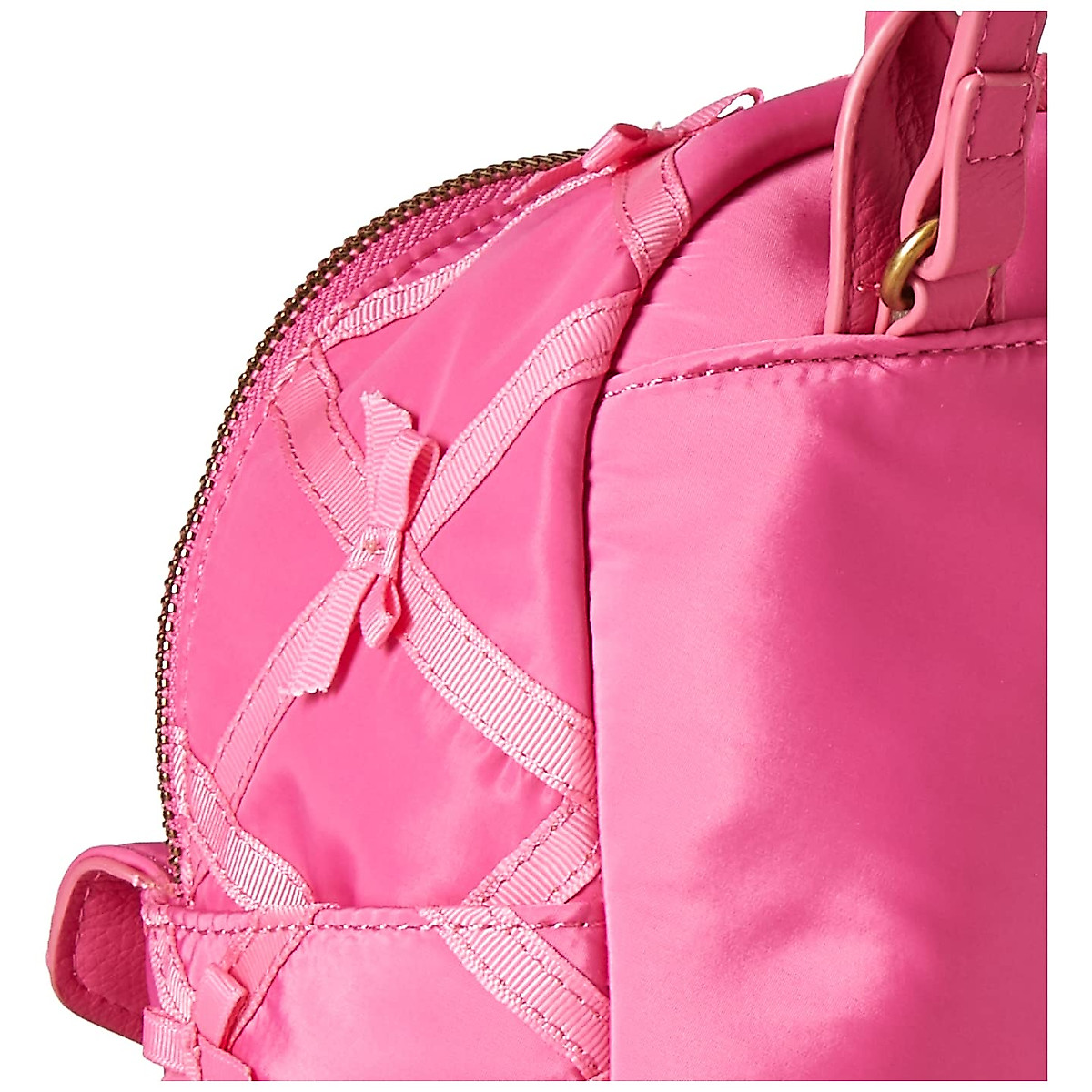 Betsey Johnson Women's Bow-Peep Nylon Mini Backpack, Pink, One Size