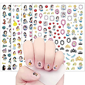 Cute Cartoon Nail Art Sticker Nail Art Supplies 3D Self-Adhesive Nail Decals Designer Nail Stickers Cartoon Nail Designs for Women Girls Acrylic Nails Decoration Manicure Accessories 4 Sheets
