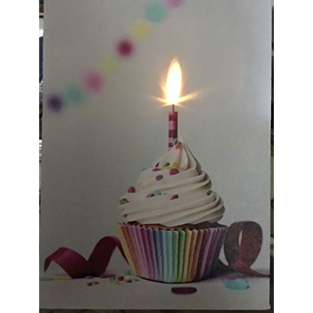 OSW 6 x 8.25 Birthday Anniversary Any Celebration Recordable LED Greeting Card Tabletop Stand or Hang