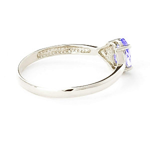 Galaxy Gold GG 14k Solid White Gold Ring with Diamonds and Tanzanite - Size 8.0