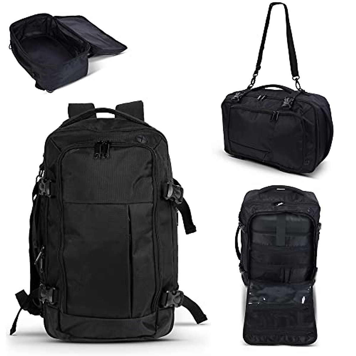 KT20 Under Seat 17x10x9 Carry on Maximum Sized Backpack Luggage Bags for United Airlines - Pack the Max!