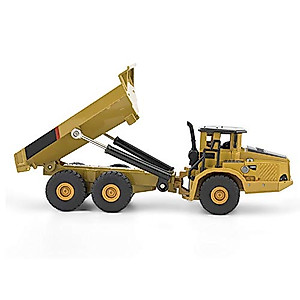 Jeanoko Engineering Dump Truck Toy, Dump Truck Model High Simulation Alloy Educational 1:50 for Kids for Car Vehicle Toy
