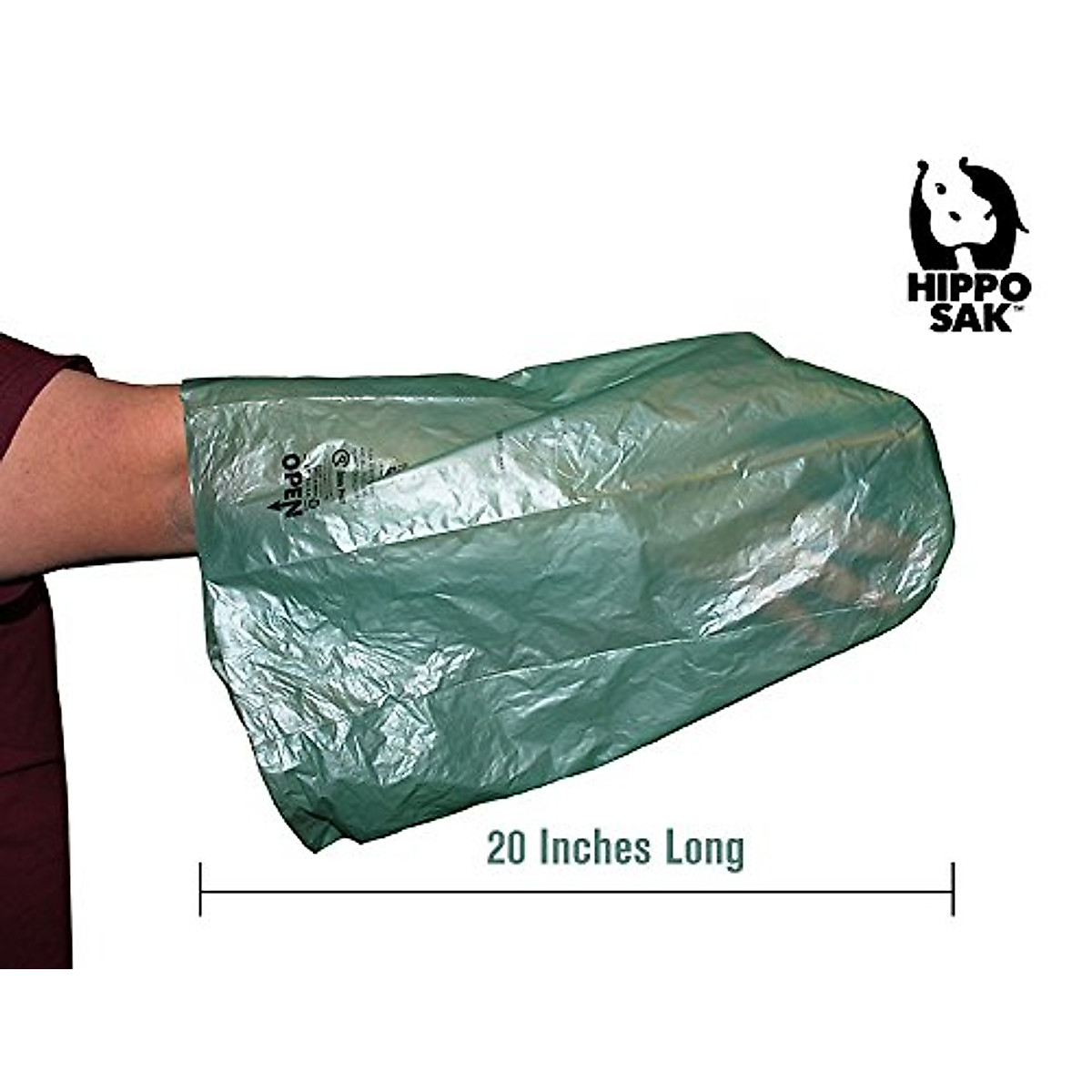 Hippo Sak Extra Large Pet Poop Bags for Large Dogs and Cat Litter, 480 Count