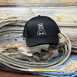 HOOEY Knox Punchy Adjustable Snapback Hat (Black/White)