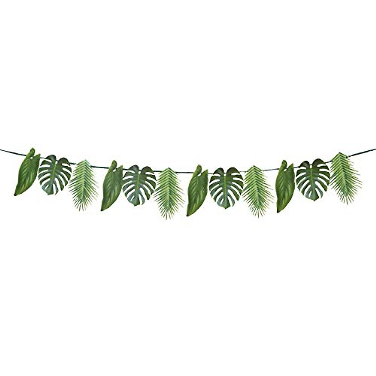 Talking Tables FST6-GARLAND-PALM Tropical Fiesta Palm Leaf Garland Party Decorations, Length 1.5M, 5ft, Green