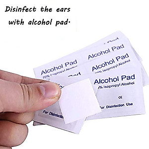 SLVIEKAE 12 Pcs Ear Piercer Kit, Ear Piercing Kit Ear Piercing Gun Kit Disposable Self Ear Piercing Gun Kit with Earring Studs Safety Ear Piercing Gun Kit Tool (Silver)