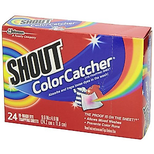 Shout Color Catcher Sheets for Laundry, Maintains Clothes Original Colors, 24 Count