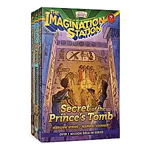 Imagination Station Books 3-Pack: Secret of the Prince's Tomb / Battle for Cannibal Island / Escape to the Hiding Place (AIO Imagination Station Books)