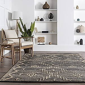 nuLOOM Julianne Handmade High-Low Jute Moroccan Area Rug, 5x8, Beige