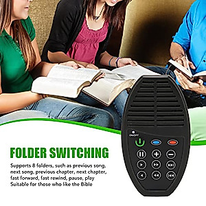 Portable Electronic Bible Reader, Solar Charging, Lightweight, 4G Capacity, Intelligent Memory, Adjustable Volume, Folder Switching, Indicator Light, ABS Material (English KJV, Arabic)