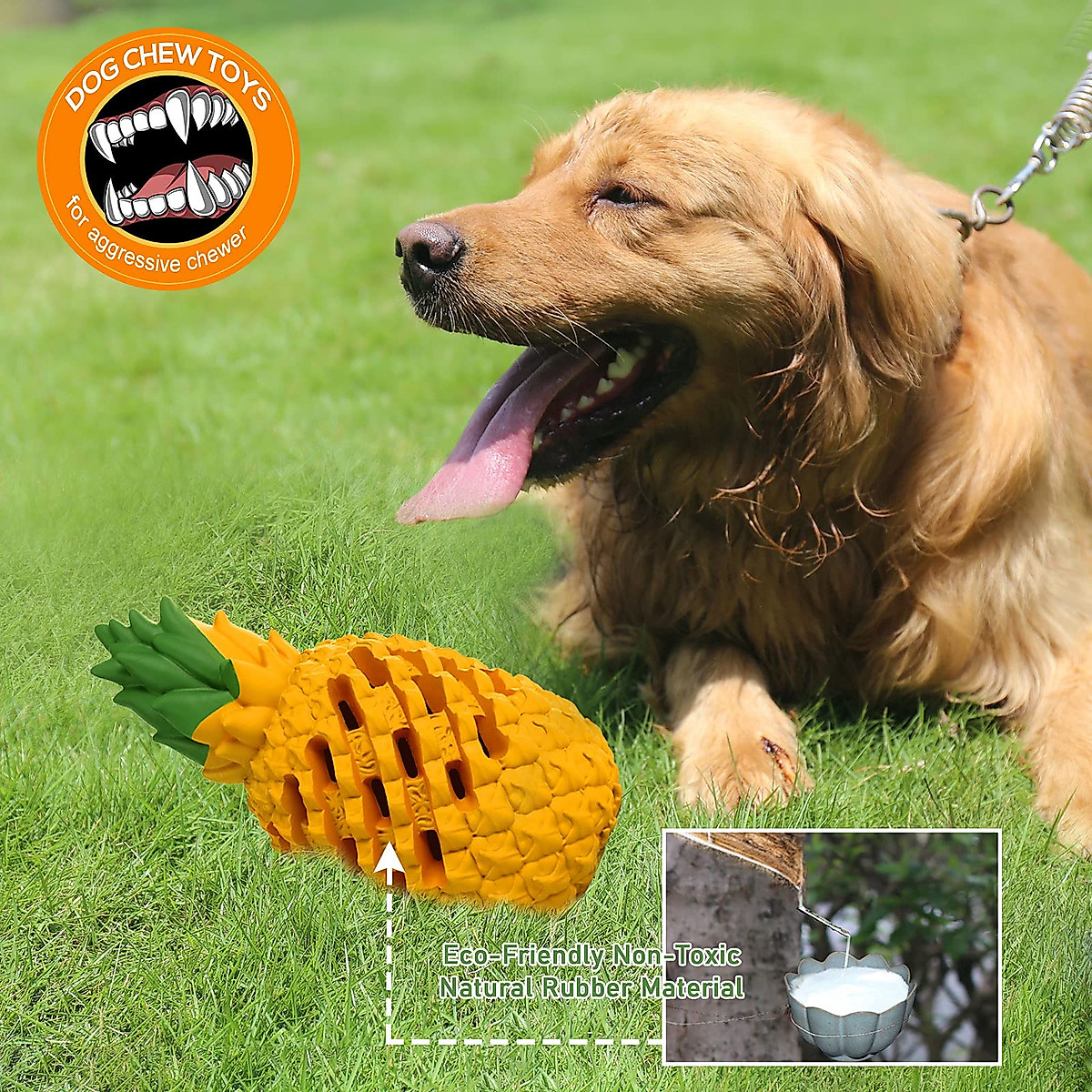 M.C.works Dog Chew Toys for Aggressive Chewer, Tough Dog Dental Chews Toy, Indestructible Dog Toys for Large Dogs, Chew Toys Food Grade (Giant)