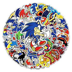 FUNNWISH 50 PCS Anime Cartoon Stickers for Water Bottle Laptop Phone Luggage Notebook Lunchbox Stickers Decals