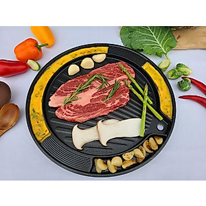 UPIT Korean BBQ Egg Grill Pan, Even Heating and Easy to Clean, Perfect for Pork Belly