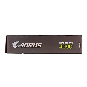 Gigabyte GeForce RTX 4090 AORUS Master 24GB Graphics Card - 24GB GDDR6X, 384bits, LCD Edge View, RGB Fusion, Core 2550Mhz, Metal Back Plate, DP 1.4, HDMI 2.1a, NVIDIA DLSS 3, GV-N4090AORUS M-24GD