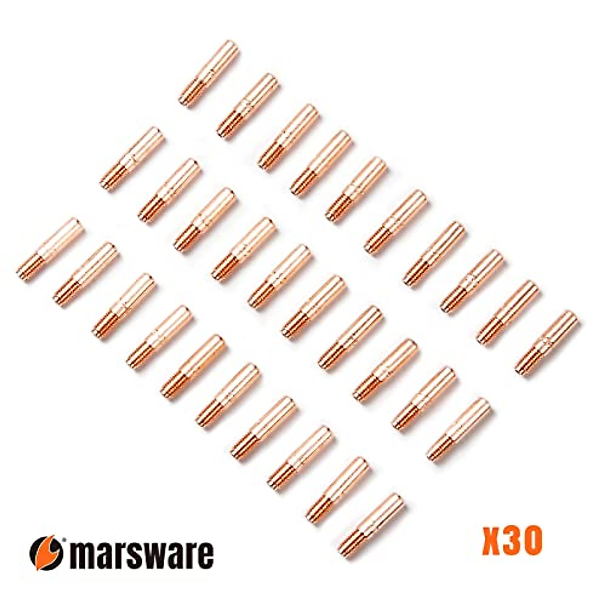 MARSWARE M15 MIG Welding Gun Accessory Kit, 087299 Contact Tip .023"-.025" 30 PCS for 169-589, 249039, 248282