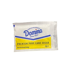 Thrifty Basics Domino Pure Cane Sugar Granulated Sugar, NON-GMO, 0.10 Ounce (2.83 Gram) 100 Bulk Sugar Packets