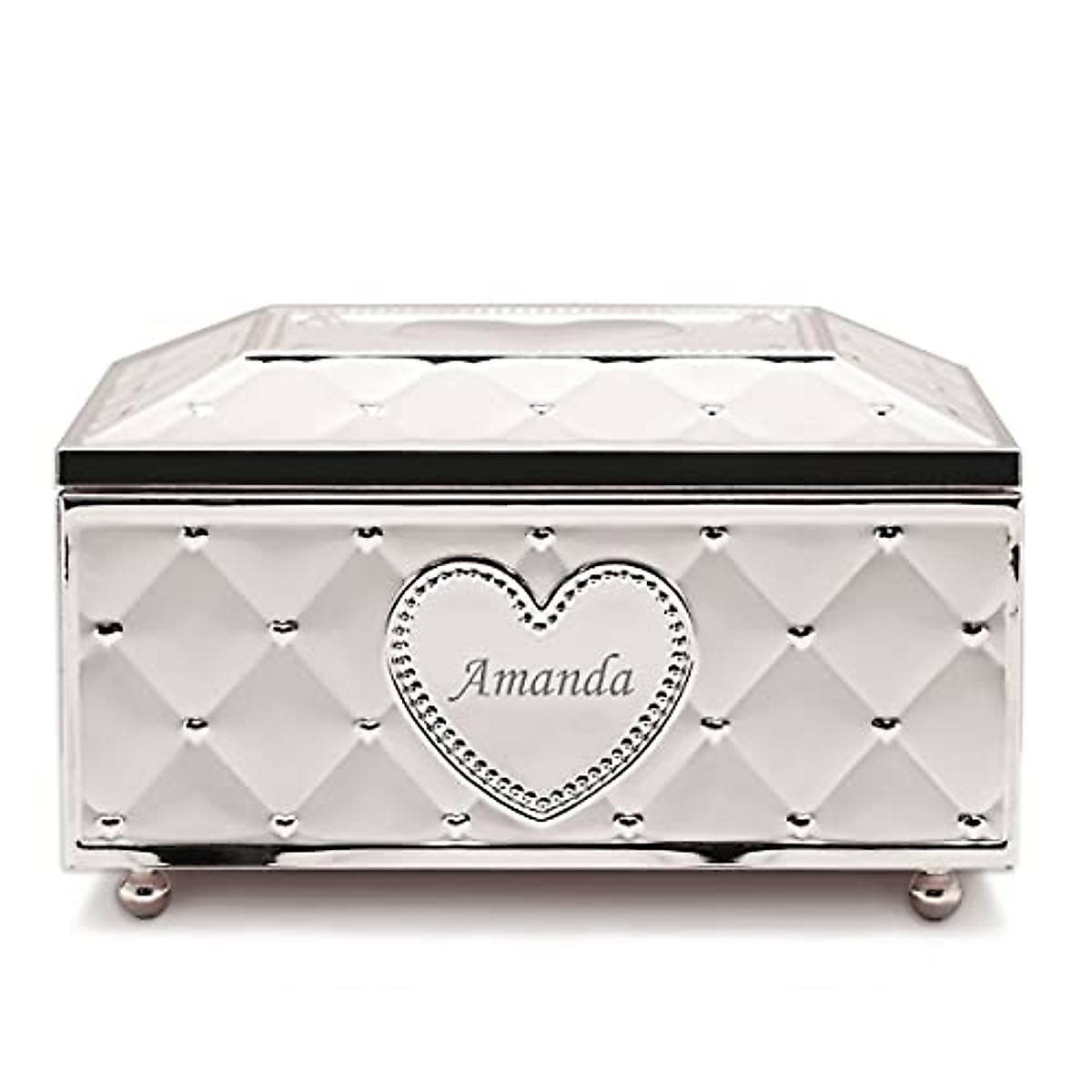 Lenox Personalized Childhood Memories Ballerina Jewelry Box, Custom Engraved Musical Jewelry Organizer, My First Jewelry Box for Kids, Children, Little Girls Pink