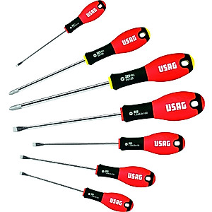 USAG 322 SH7 Set of 7 Screwdrivers for Slot-Head and Phillips® Screws