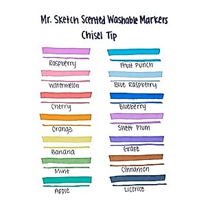 Mr. Sketch® Scented Markers, Chisel Point, Assorted, Pack Of 14