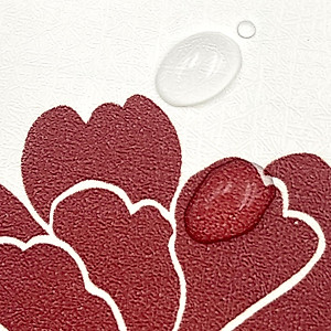 Yifely Red Peony Shelf Liner Self-Adhesive Furniture Paper Old Dresser Drawer Decor Sticker 17.7 Inch by 9.8 Feet