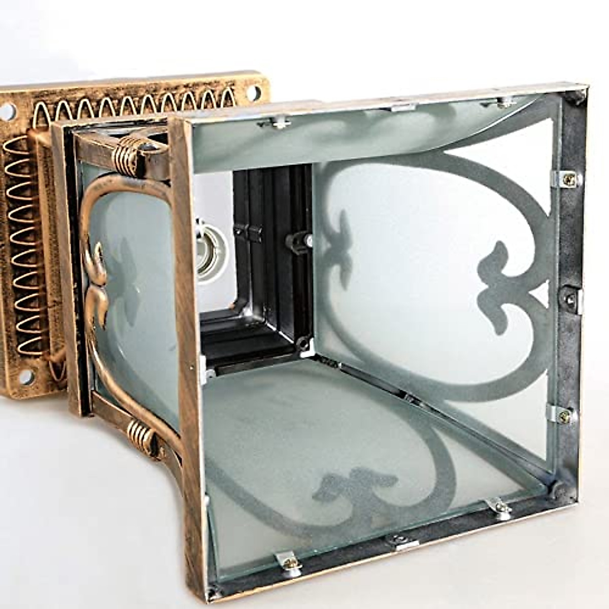 MODEBHD Square Continental Waterproof Table Lamp Column Lamp Glass Courtyard Gate Lights Bollard Lamp Street Post Light Garden Villa Outdoor Lights E27 Decoration Lighting Landscape Lantern Pillar Lig