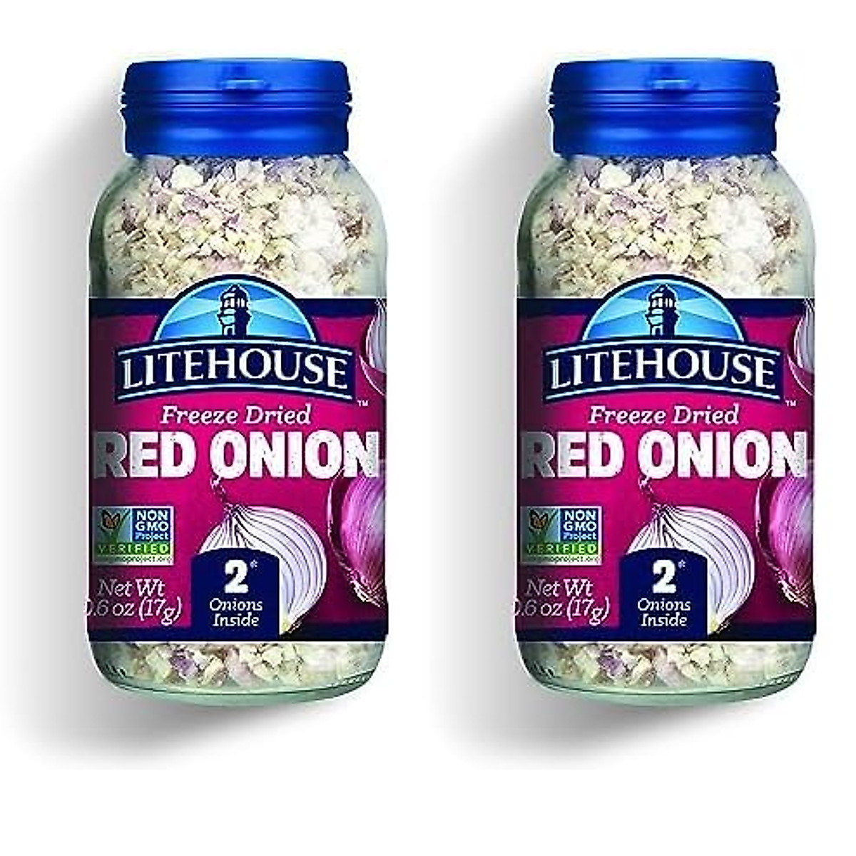 Litehouse Freeze Dried Red Onion, 0.60 Ounce (Pack of 2)