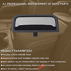 Dasbecan Chrome Plated Center Console Armrest Latch Plate Compatible with 2014-2020 Chevrolet Silverado Tahoe GMC Sierra Yukon Replaces# 22861304 2286-1304