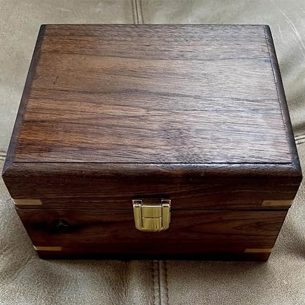 dophee Toggle Catch Lock 0.98"x0.79" Gold Retro Style Iron Hasp Wood Chest Lock Latch Clasp with Screws for Jewellery Box Suitcase Chest Decoration (5-Pack)